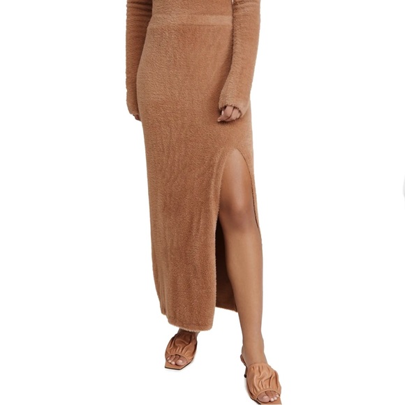 Sally LaPointe | Skirts | New Lapointe Brown Terry Maxi Skirt | Poshmark